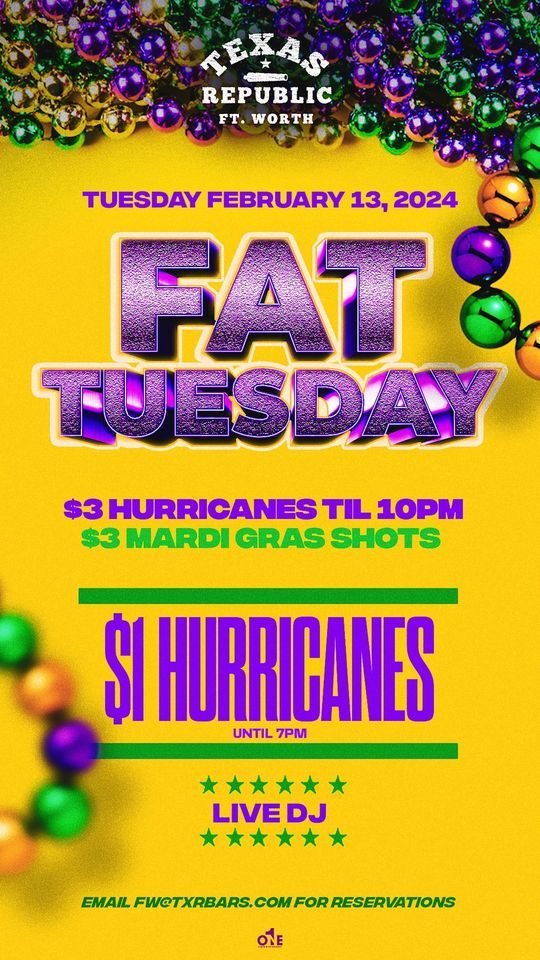 Biggest Fat Tuesday Party in Fort Worth, 945 Foch Street,Fort Worth ...