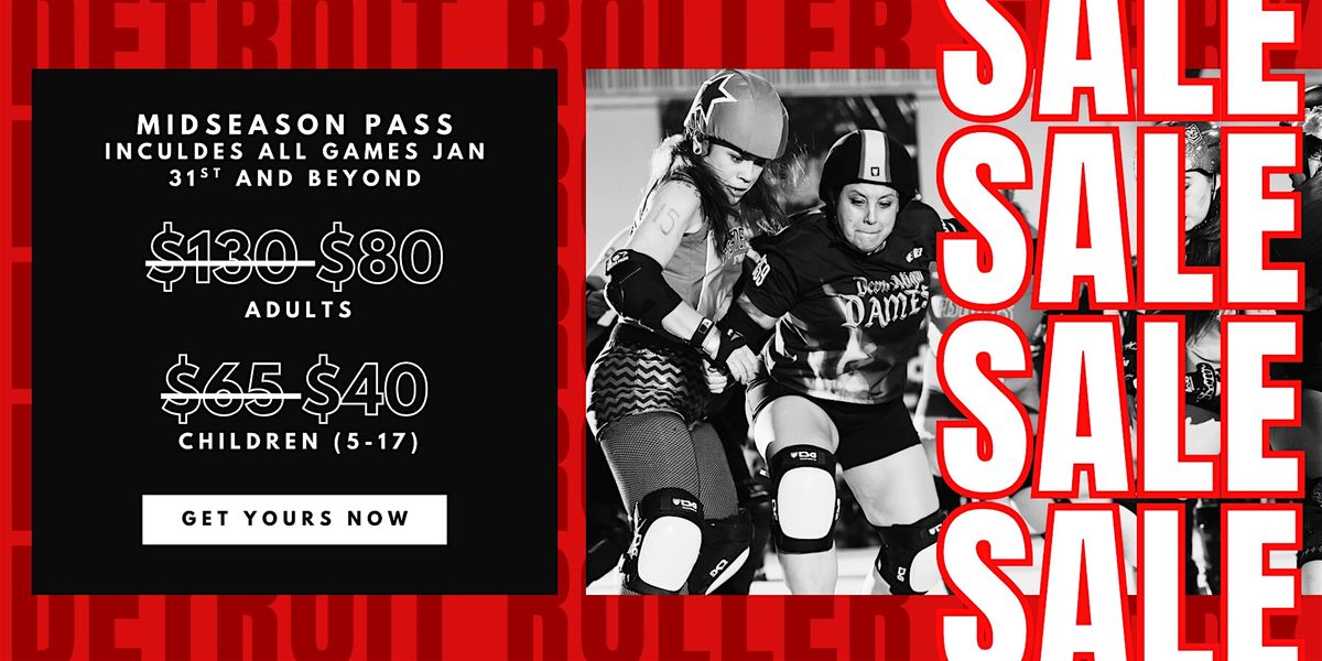 2025 - 2026 Detroit Roller Derby Mid-Season Tickets, Masonic Temple ...