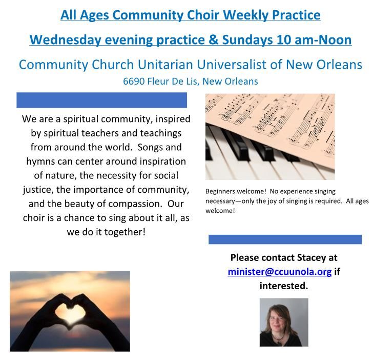 All Ages Community Choir - Wednesday Evenings & Sundays 10am-12pm, 6690 ...