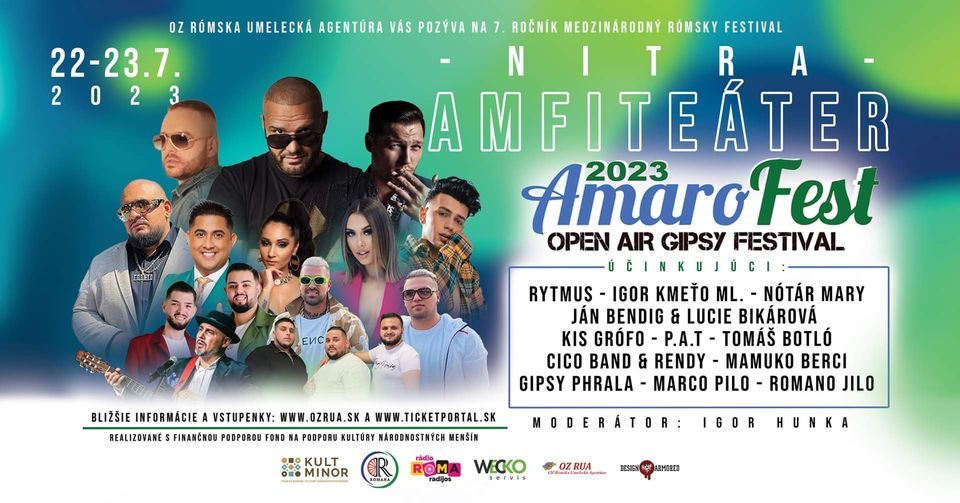 Amaro Fest 2023 - open air gipsy festival , Amfiteater Nitra, 22 July ...