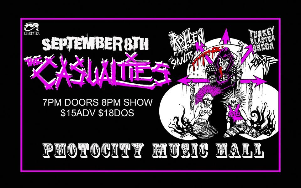 The Casualties wsg Rotten UK, Turkey Blaster Omega, Sodoff, The Shuvits ...