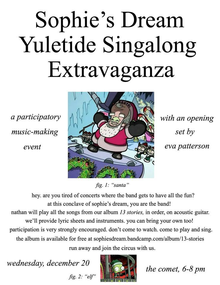 Sophies Dream Band + Eva Patterson at The Comet, WED DEC 20 at 6pm ...