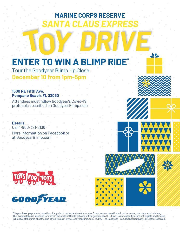 2022 Toys for Tots Florida Blimp Base Tours, Goodyear Blimp Base ...