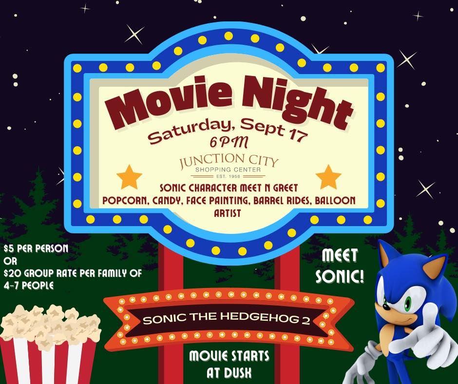 Sonic 2 Movie Night at Junction City (Meet Sonic in person!), Junction ...