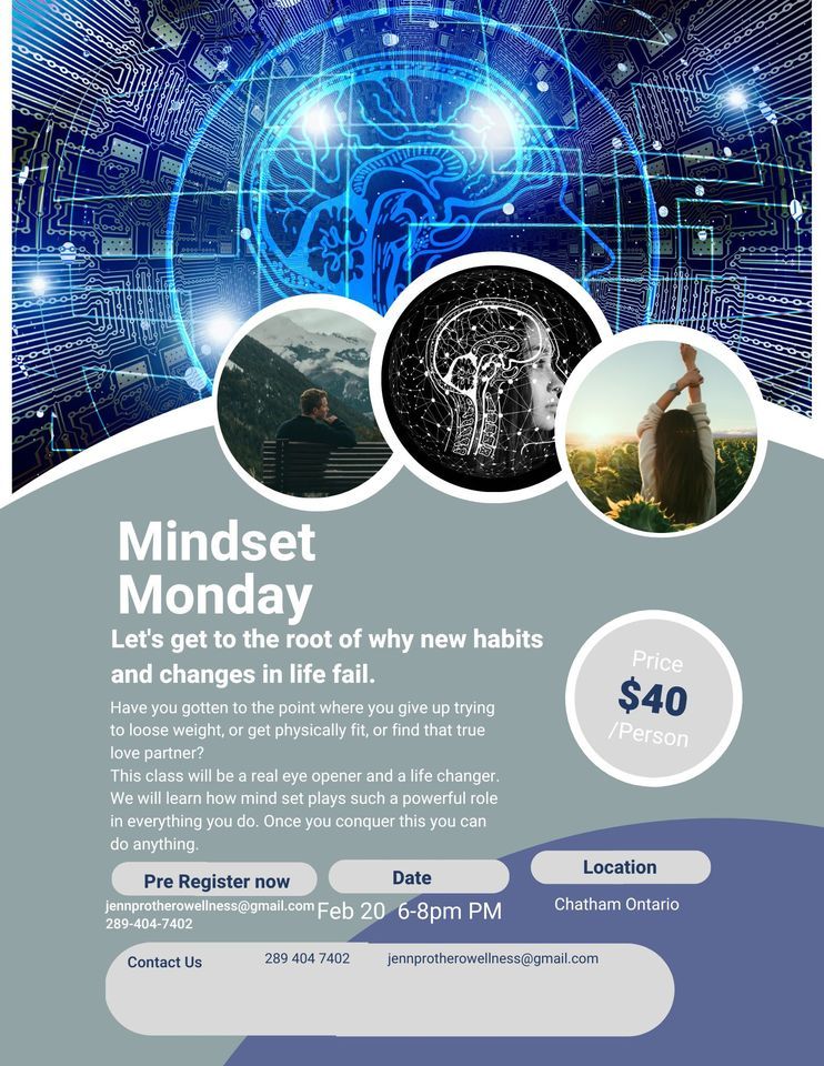 Mindset Monday, Jenn Prothero Wellness, Chatham, 20 February 2023