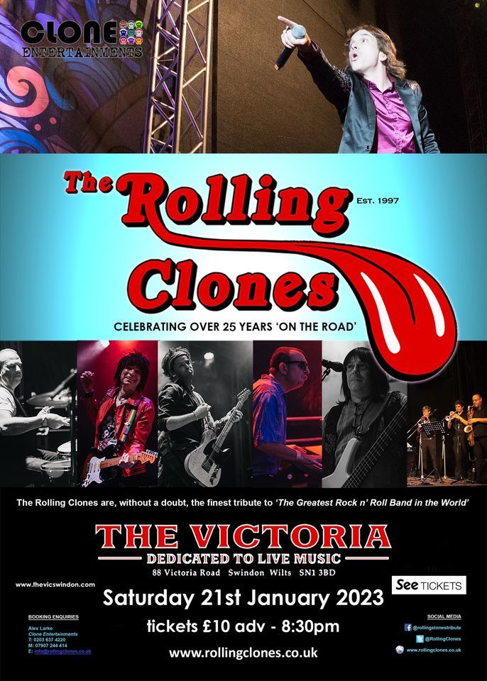 The Rolling Clones - live at The Vic, The Victoria, Swindon, 21 January ...