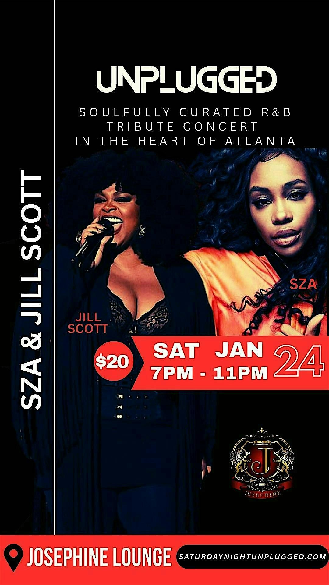 SZA & JILL SCOTT LIVE TRIBUTE @ JOSEPHINE LOUNGE SAT JAN 24, 2026 ...