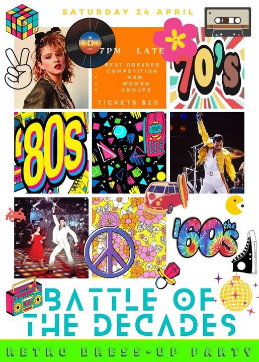 Battle of the decades - Retro dress up party, North Shore Squash Club ...